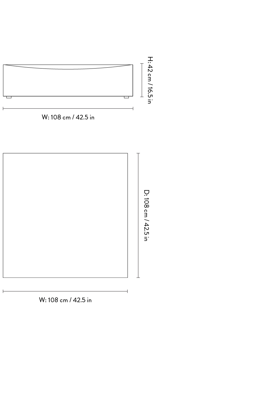 Catena Pouf Square L500 Hallingdal - Beige – Ferm Living